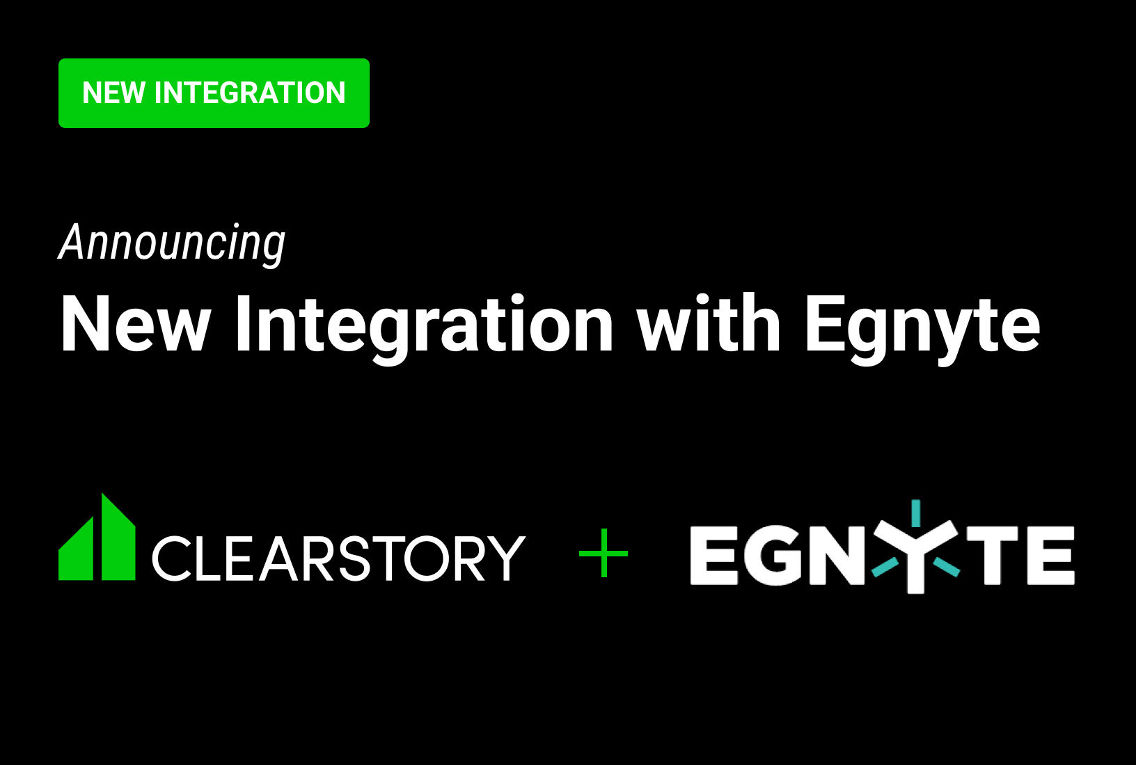 Seamlessly Integrate Clearstory with Egnyte